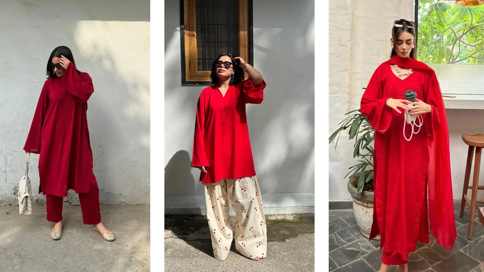 Solid, Printed or Embroidered? Choosing the Right Red Salwar Suit – Pyoor
