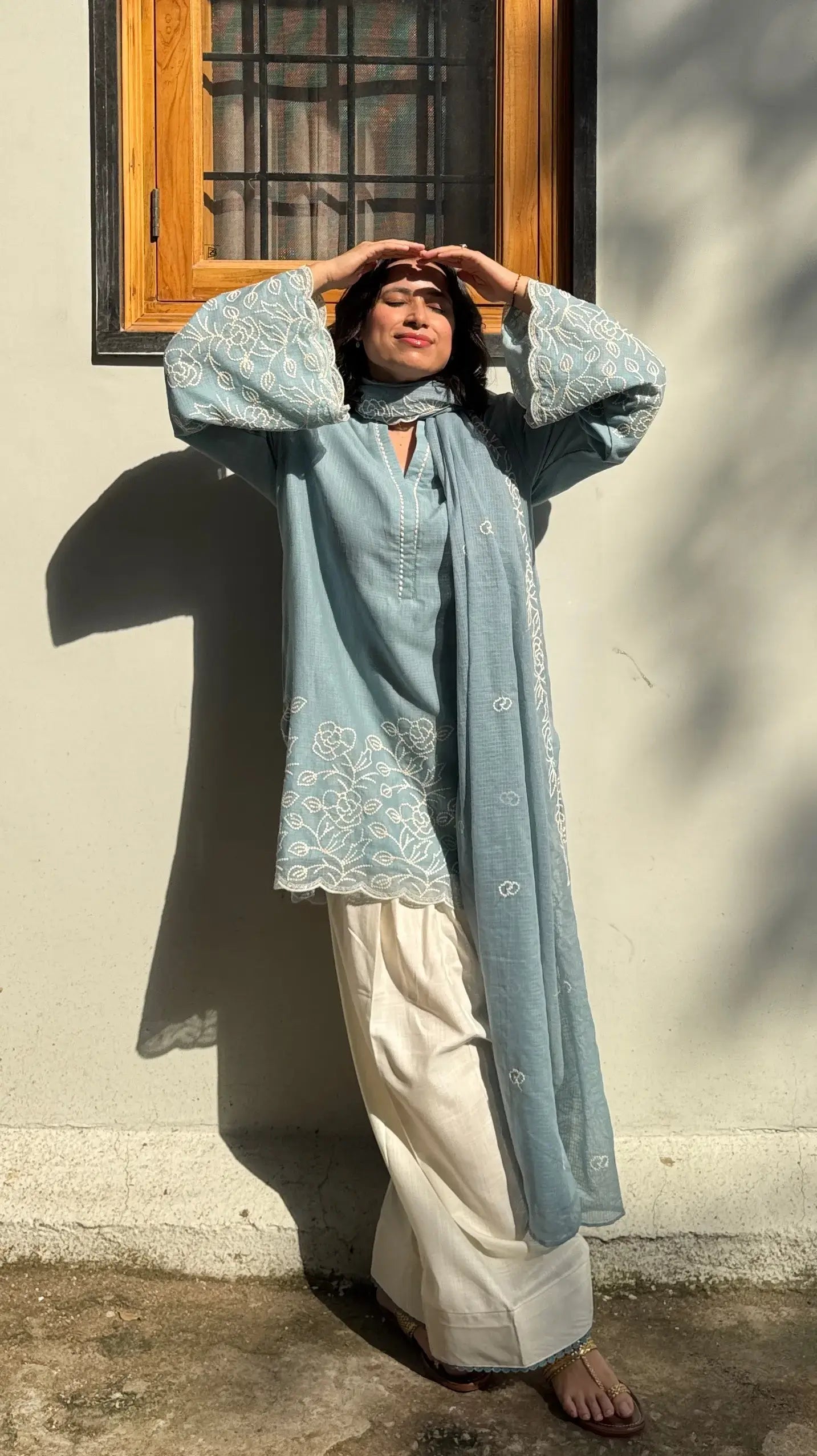 Shop Pyoor’s Embroidered Kota Farshi Salwar Set | Order Now